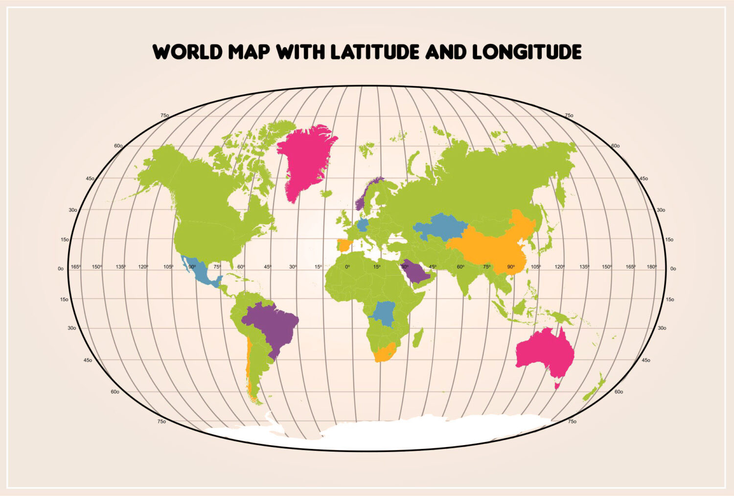 World Latitude and Longitude Map | Global Grid System