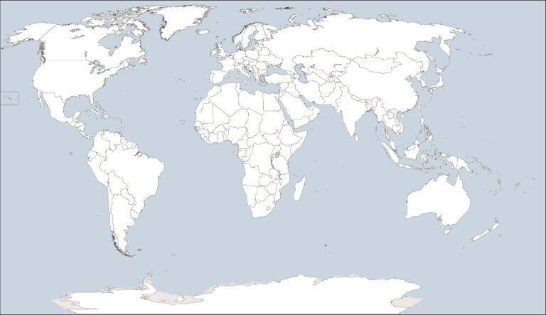 World Map without Names | Clean Map Design