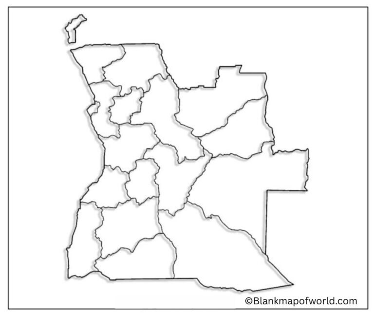 Blank Map of Angola | Outline Map for Study