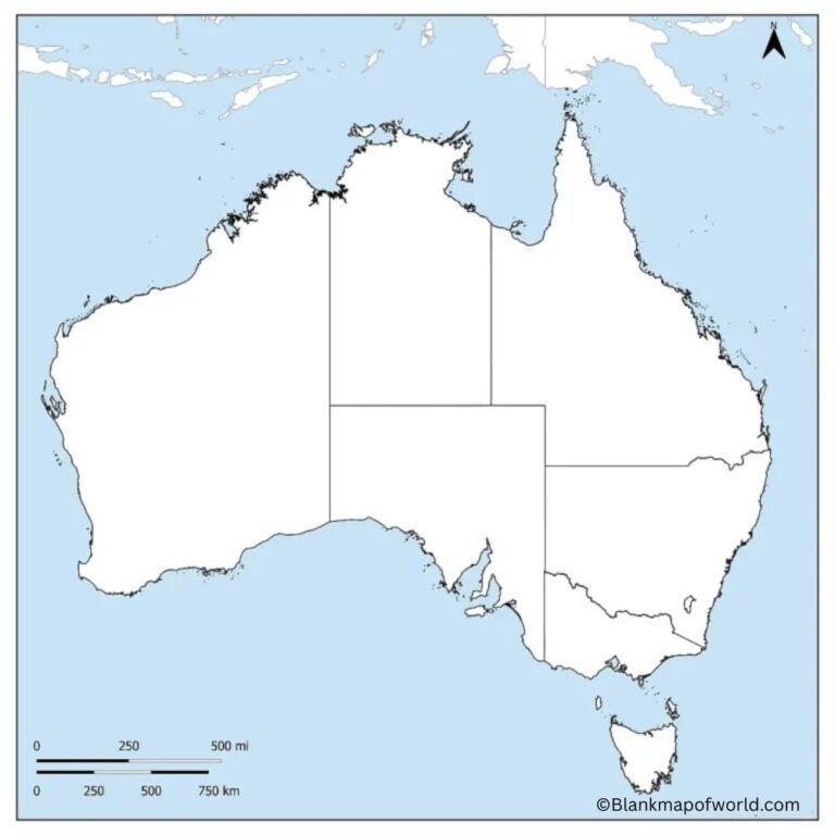 Blank Map of Australia | Geography Study Tool