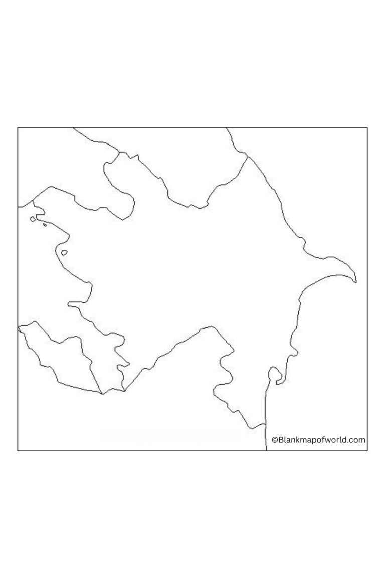 Blank Map of Azerbaijan | Outline for Education