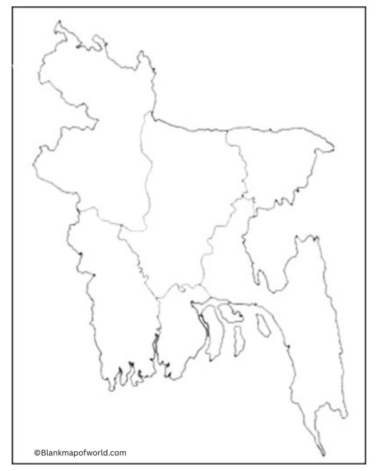 Blank Map of Bangladesh | Geography Study Aid
