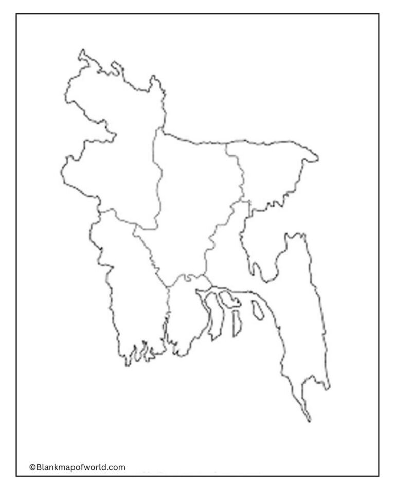 Blank Map of Bangladesh | Geography Study Aid
