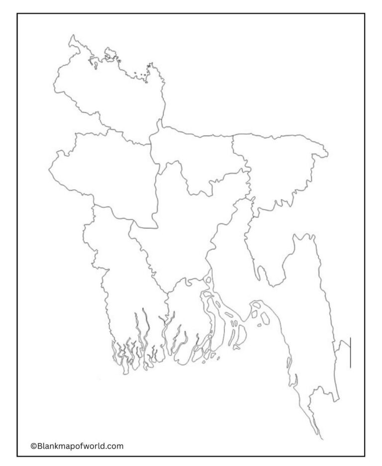 Blank Map of Bangladesh | Geography Study Aid