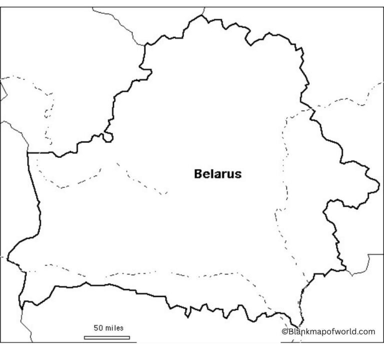 Blank Map of Belarus | Outline Map for Students