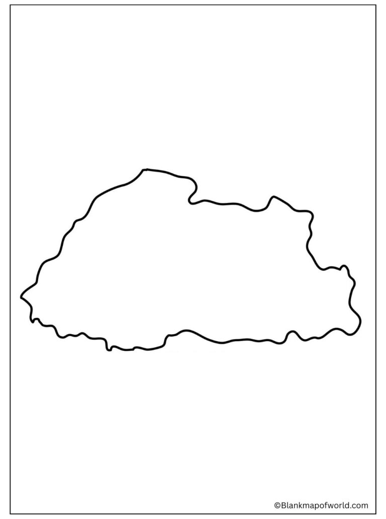 Blank Map of Bhutan | Educational Map Tool
