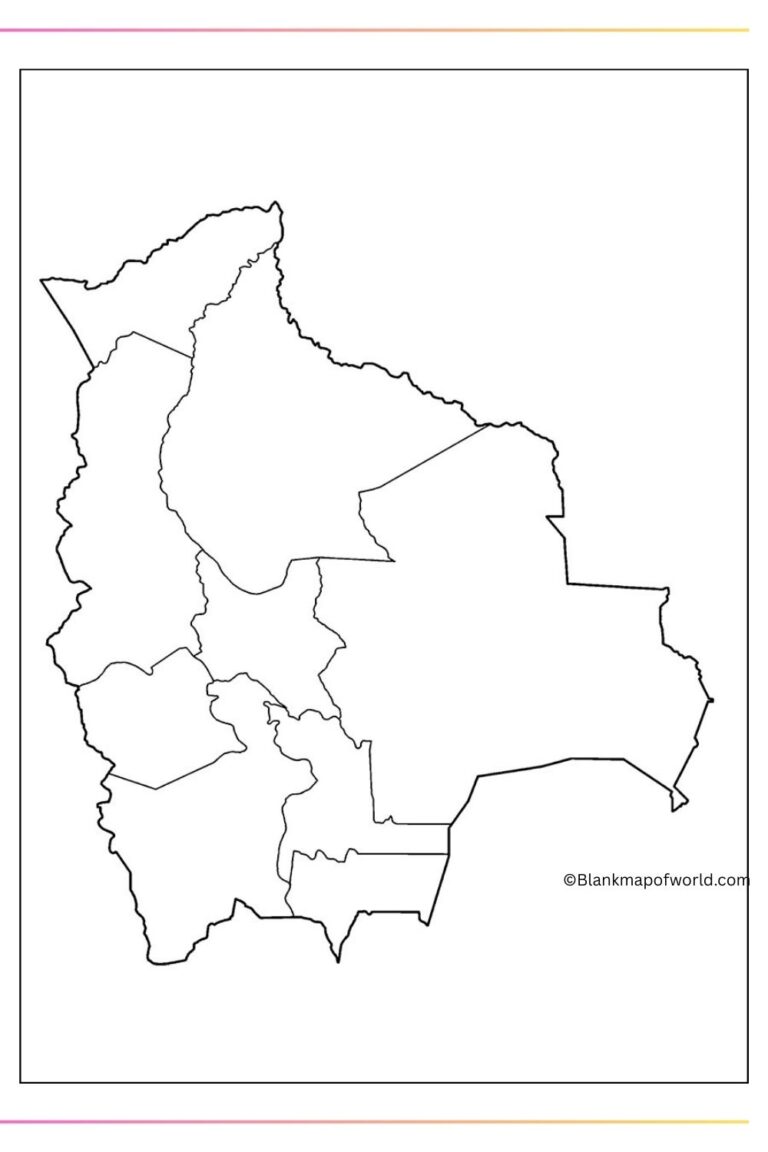 Blank Map of Bolivia | Geography Study Outline Map