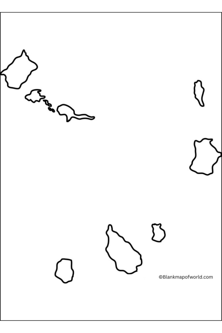 Blank Map of Cabo Verde | Outline for Learning