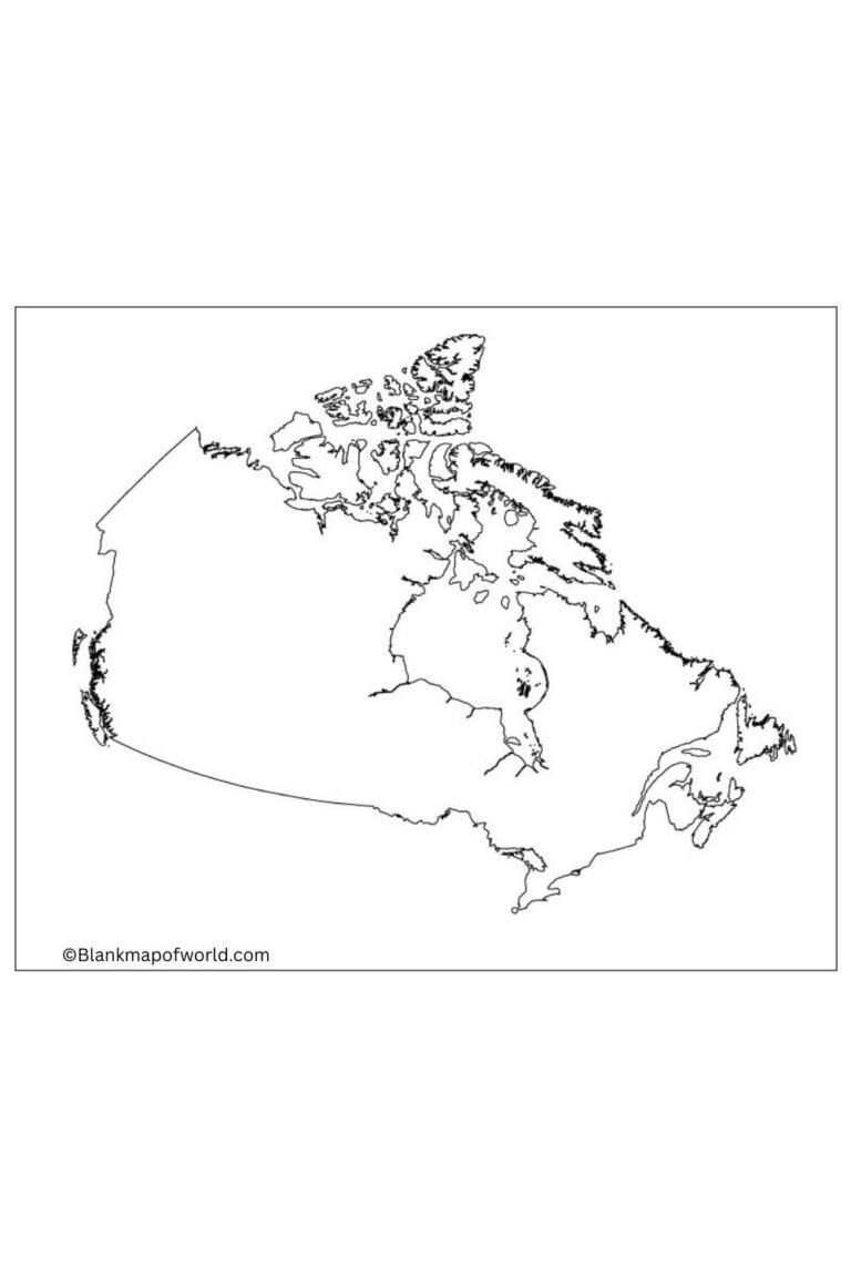 Blank Map of Canada | Printable Outline Map