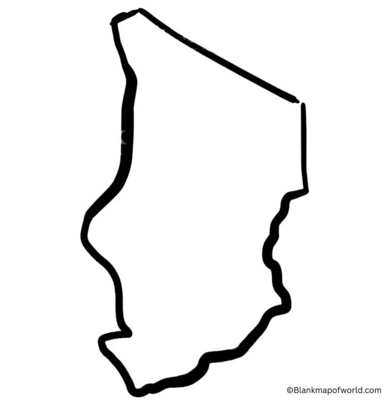 Blank Map of Chad | Outline for Educational Us