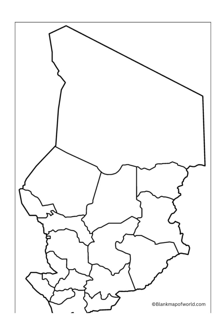Blank Map of Chad | Outline for Educational Us