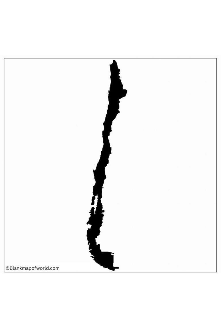 Blank Map of Chile | Printable Outline for Study