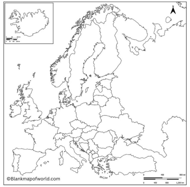Blank Map of Europe | Printable Outline for Study