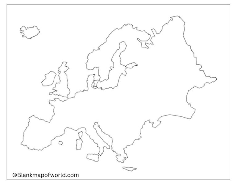 Blank Map of Europe | Printable Outline for Study