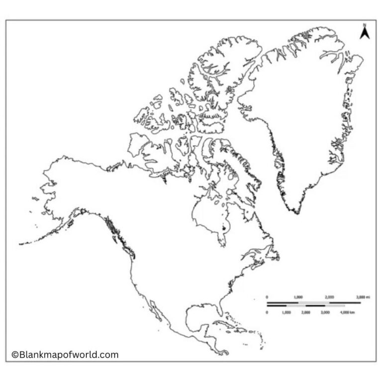 Blank Map of North America | Outline for Study Use