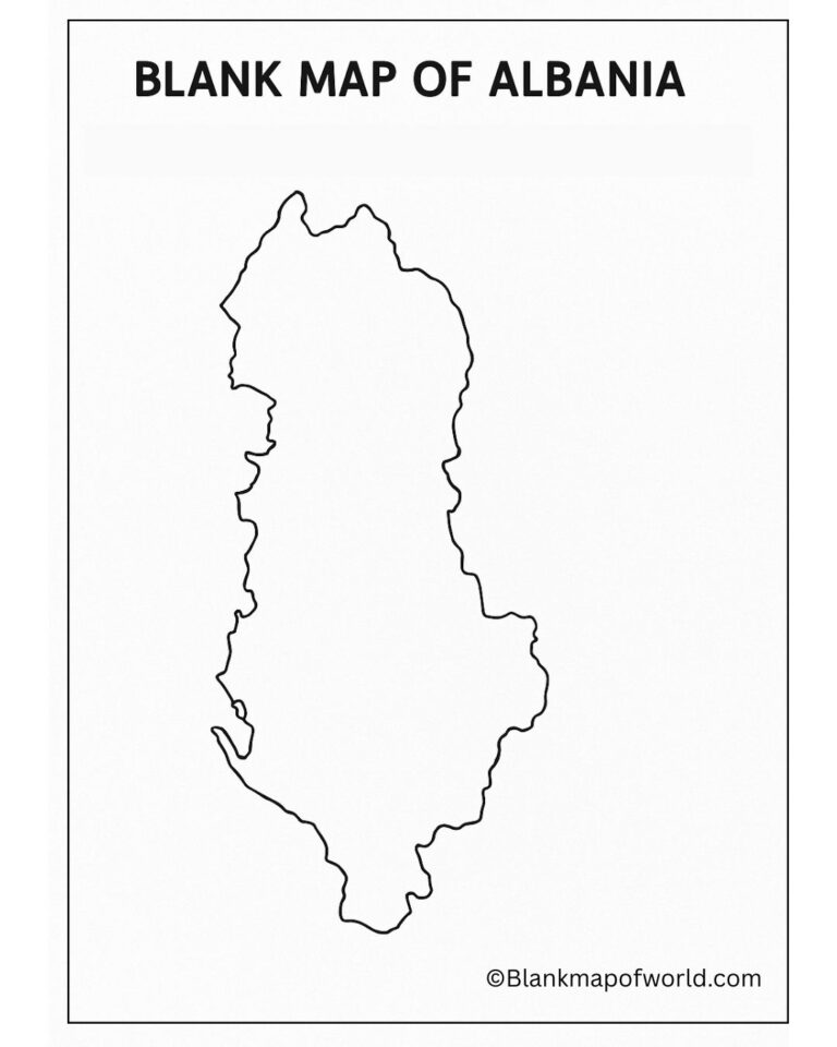 Blank Map of Albania | Outline Map for Learning