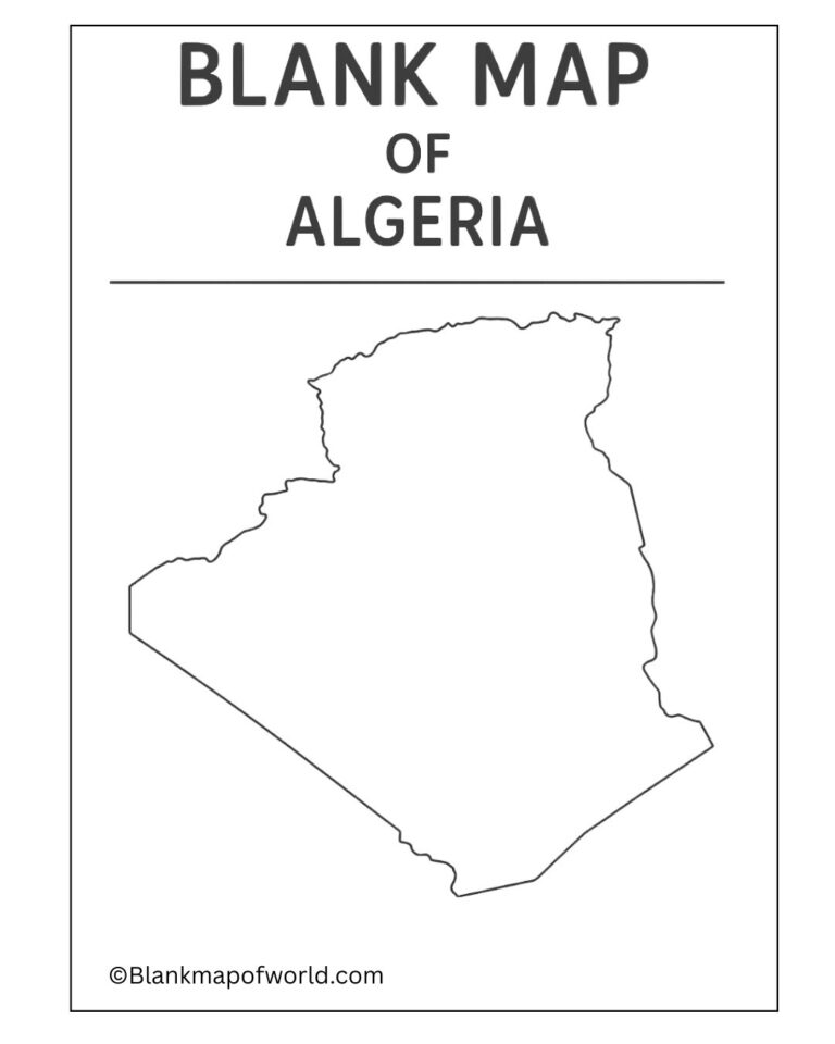 Blank Map of Algeria | Geography Outline Resource