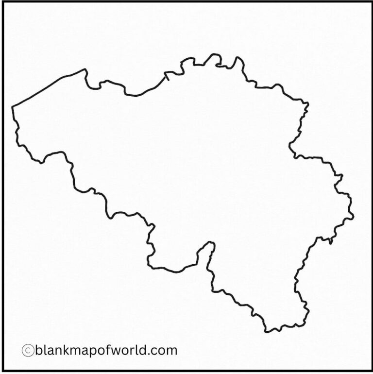 Blank Map of Belgium | Geography Outline Map
