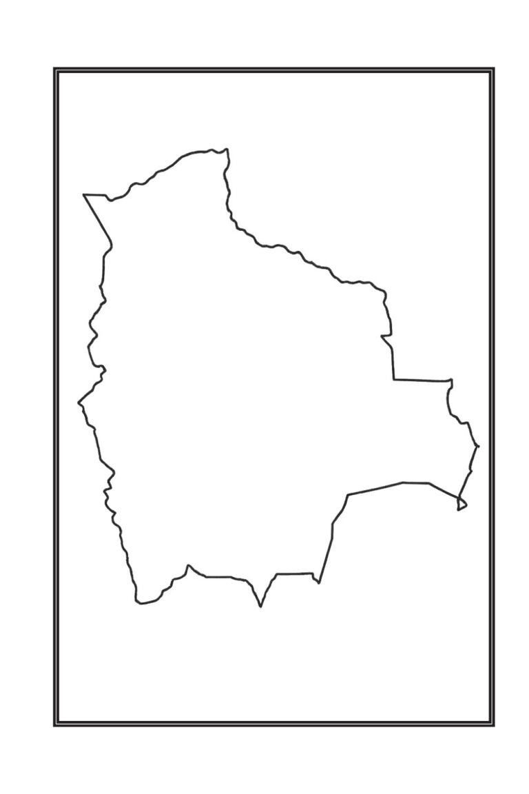 Blank Map of Bolivia | Geography Study Outline Map