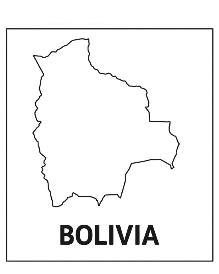 Blank Map of Bolivia | Geography Study Outline Map