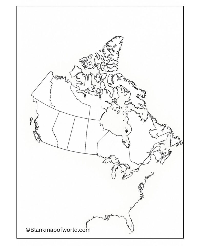 Blank Map of Canada | Printable Outline Map