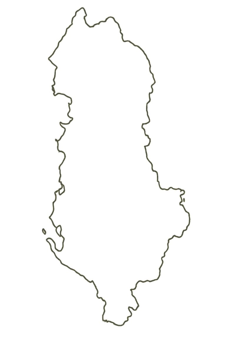 Blank Map of Albania | Outline Map for Learning