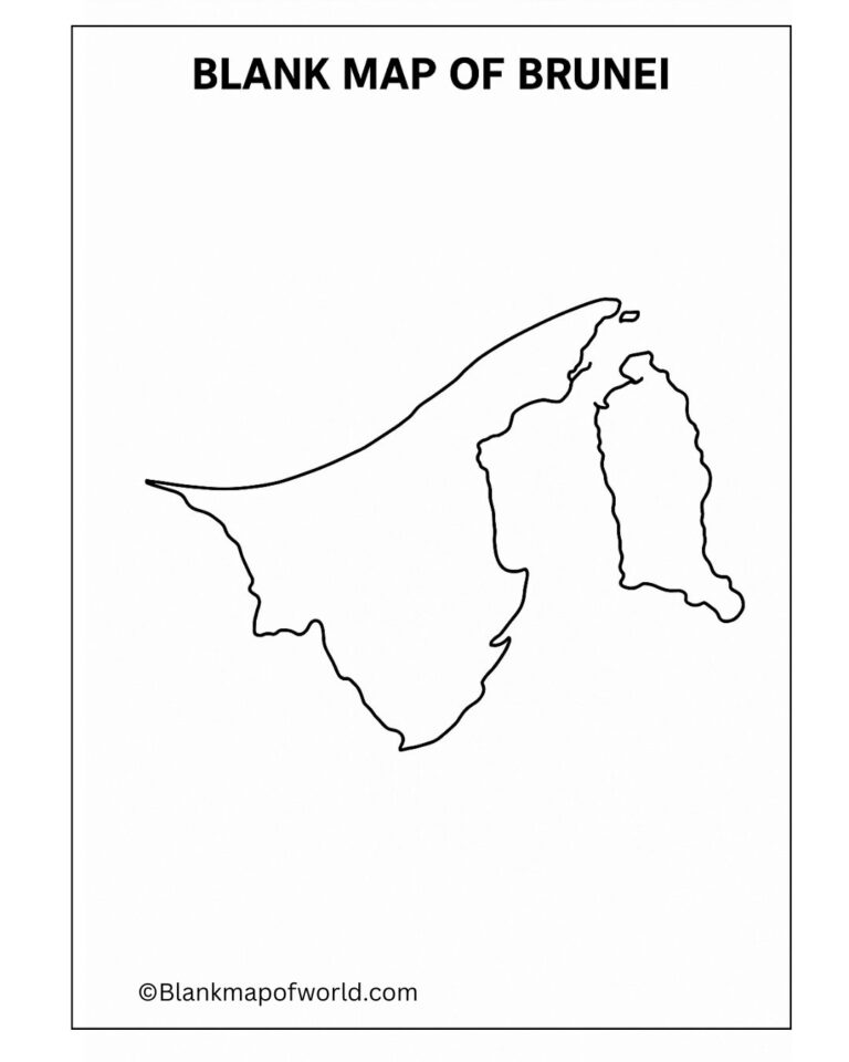 Blank Map of Brunei | Outline Map for Learning