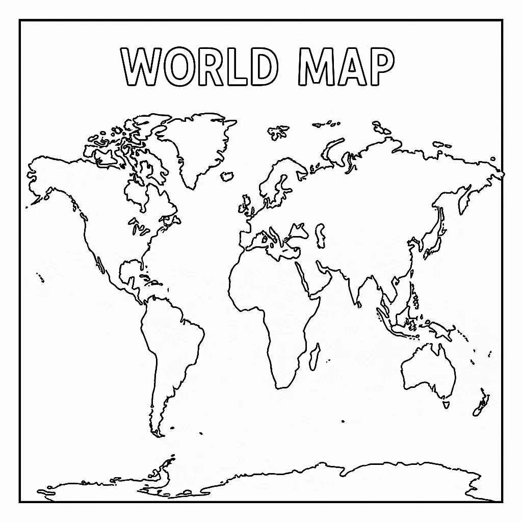 Blank World Map Free Printable Unlabeled World Map
