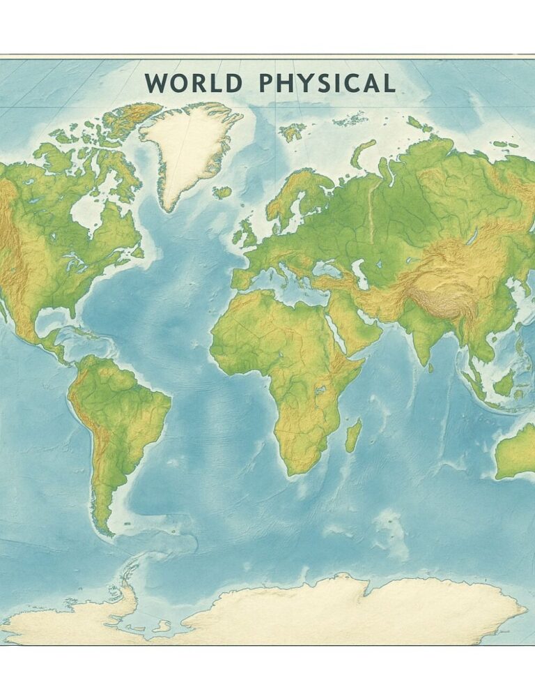 World Physical Map | Mountains, Rivers & Terrain