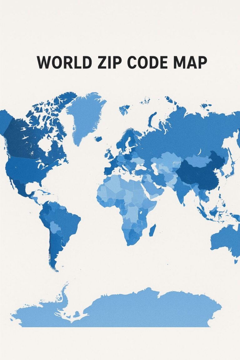 World Zip Code Map | Global Postal Code Zones