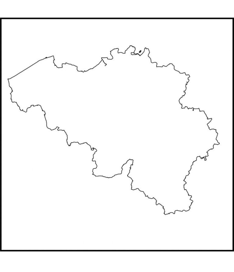 Blank Map of Belgium | Geography Outline Map