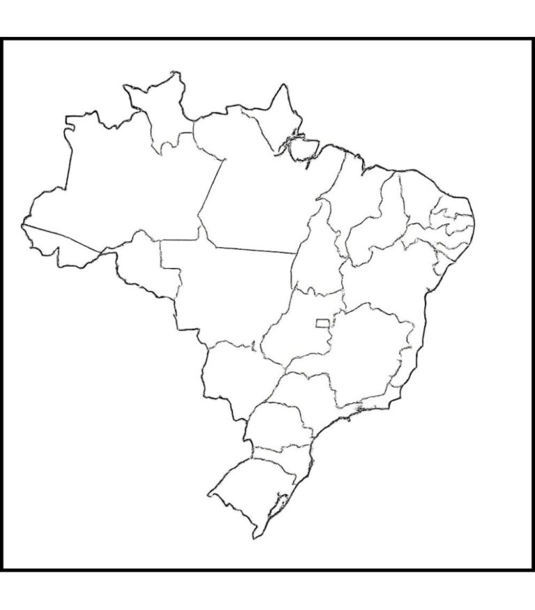 Blank Map of Brazil | Outline Map for Learning