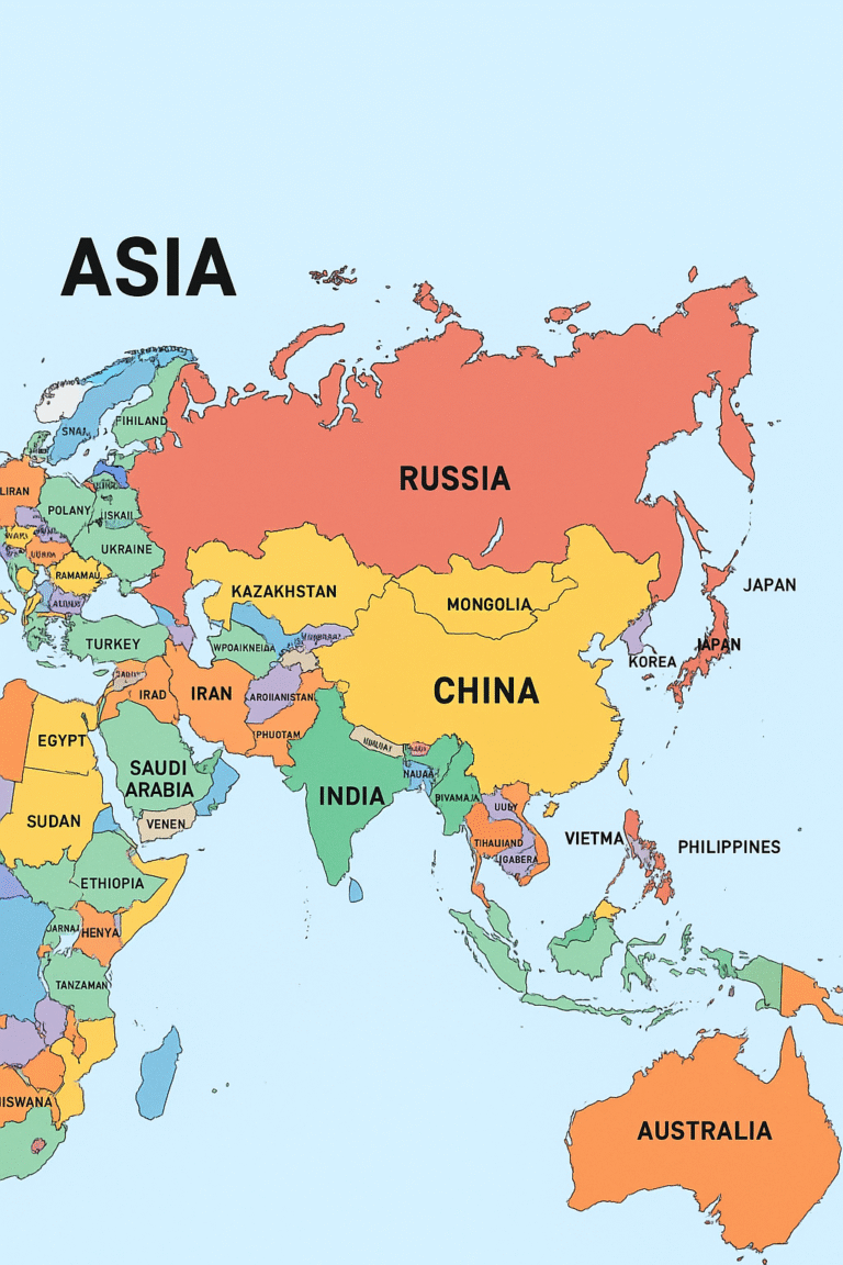 Asia Political Map | Countries & Borders Overview