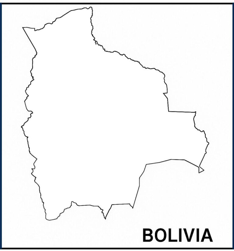 Blank Map of Bolivia | Geography Study Outline Map