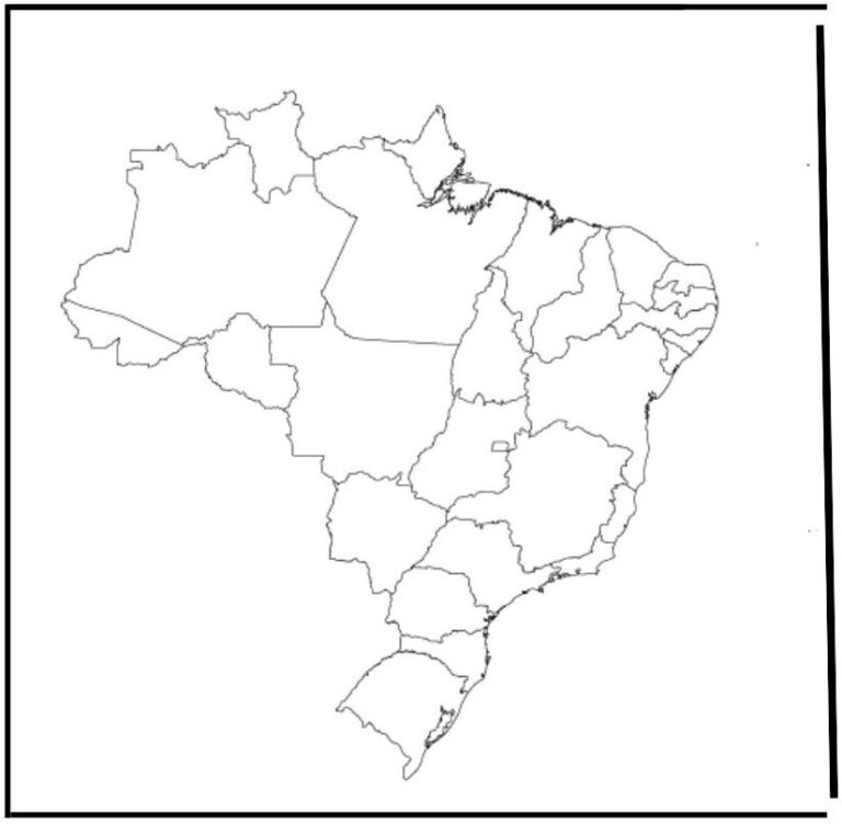 Blank Map of Brazil | Outline Map for Learning