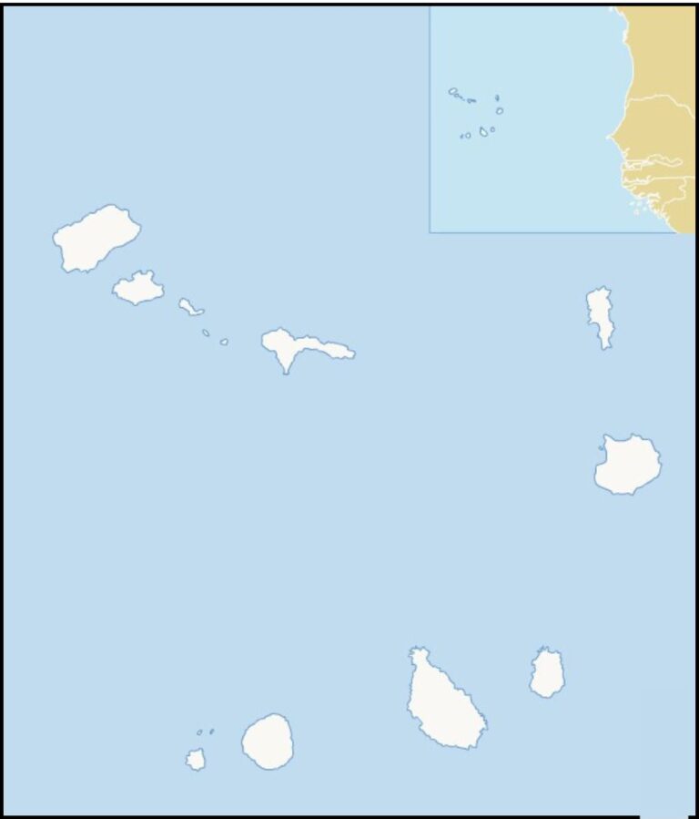 Blank Map of Cabo Verde | Outline for Learning
