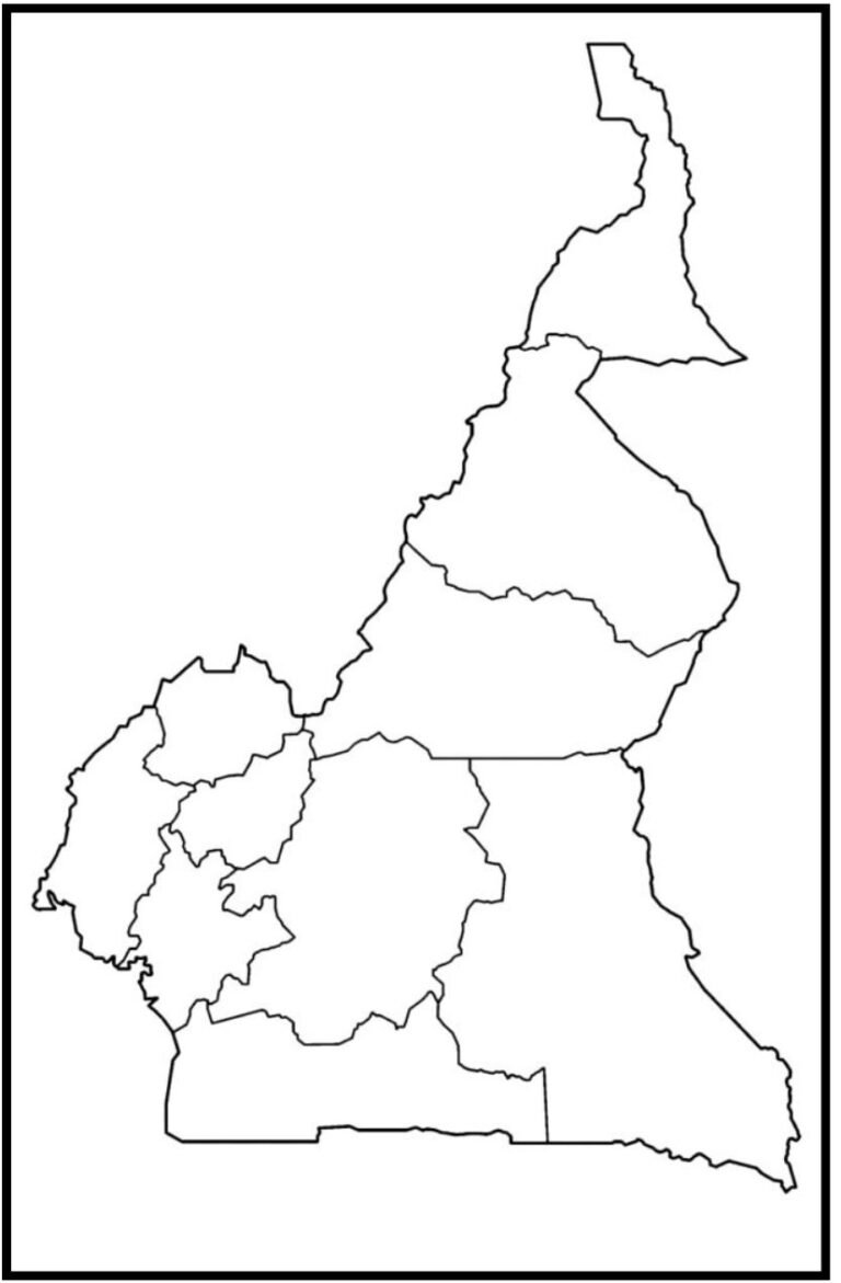 Blank Map of Cameroon | Outline for Geography Use