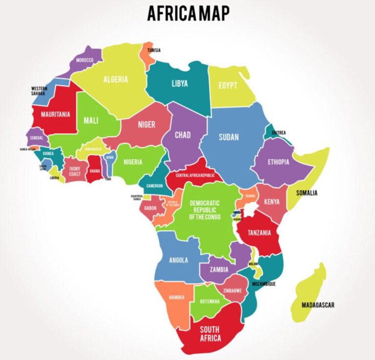 Labeled Map of Africa | Countries & Features