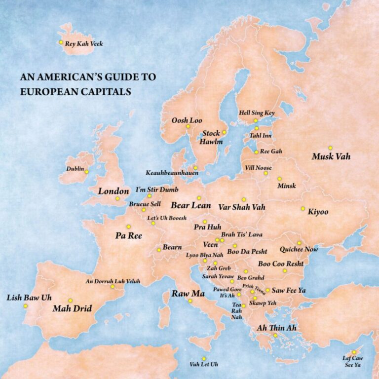 Labeled Map of Europe | Countries, Capitals, and Features