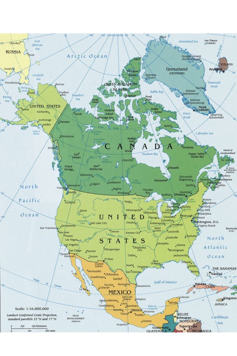 Political Map of North America | Country Borders