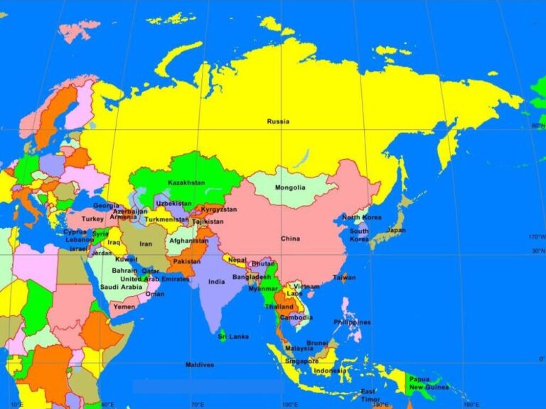 Asia Political Map | Countries & Borders Overview