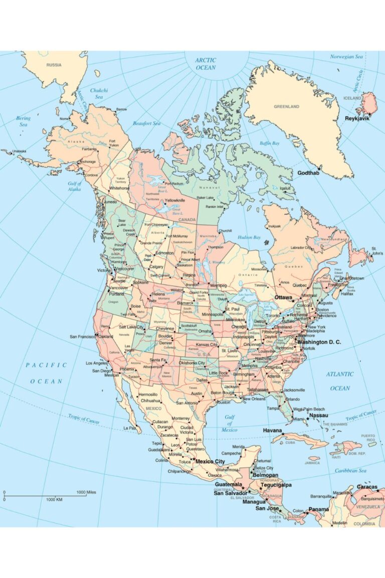 Political Map of North America | Country Borders