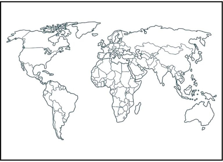 World Map without Names | Clean Map Design