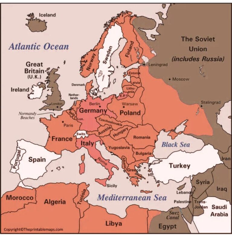 World War 2 Map | Historical Battles & Allies